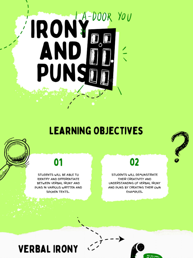 Copy of Figures of Speech Lesson Irony and Puns for Middle School | PDF ...