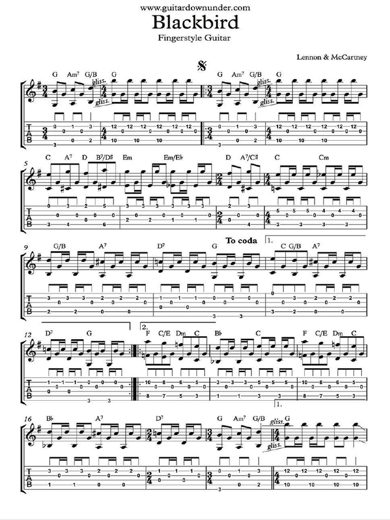 BLACKBIRD Partitura | PDF