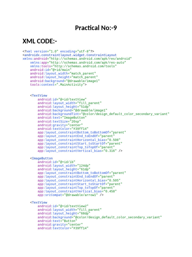 Practical no 9 | PDF | Android (Operating System) | Software