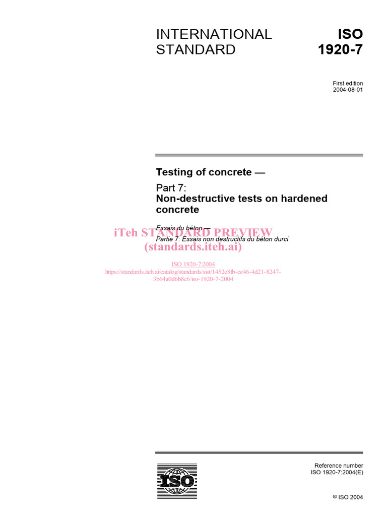 Iso 1920 7 2004 | PDF | International Organization For Standardization