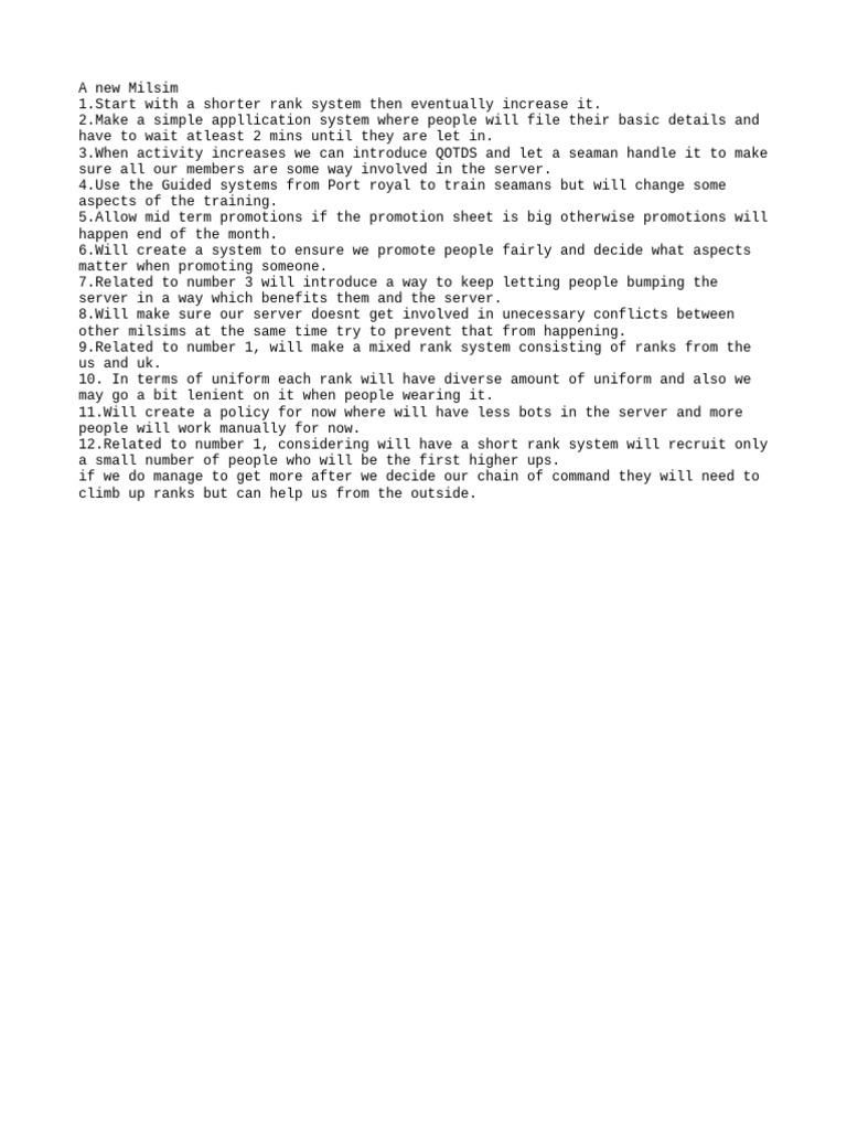 Milsim Structure and Promotion Strategy | PDF