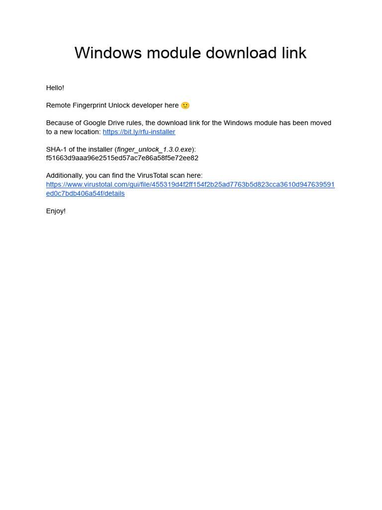 New Windows App Download Link | PDF