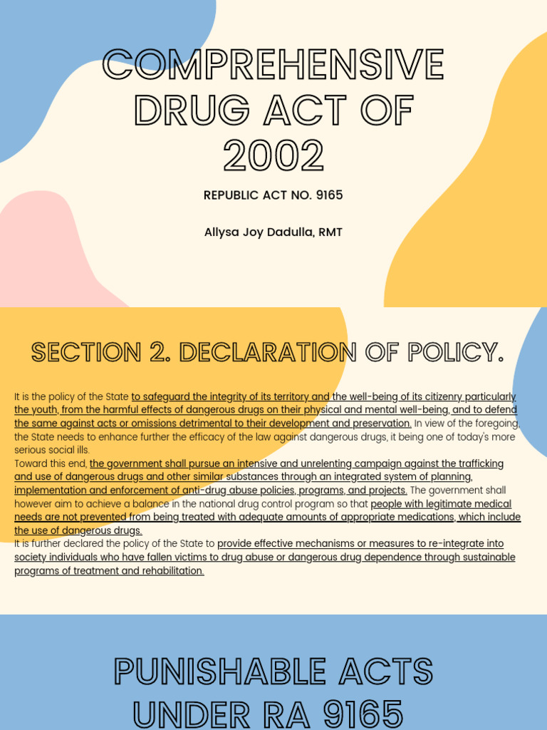 RA 9165 and RA 7170 | PDF | Substance Abuse | Organ Transplantation