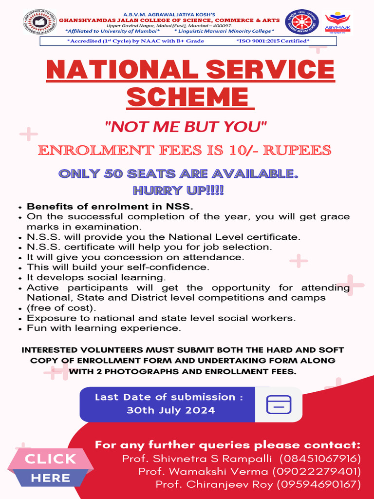 NSS Enrollment | PDF