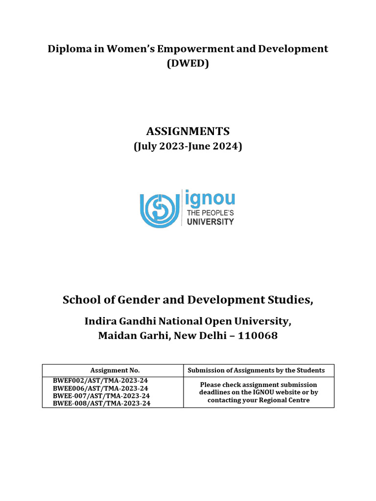 DWED Assignments English 2023-24 - Compressed | PDF | Microfinance | Economies