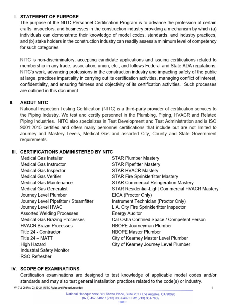 WI-7-2-06-Rev - NITC-rules-and-procedures-4 | PDF | Certification
