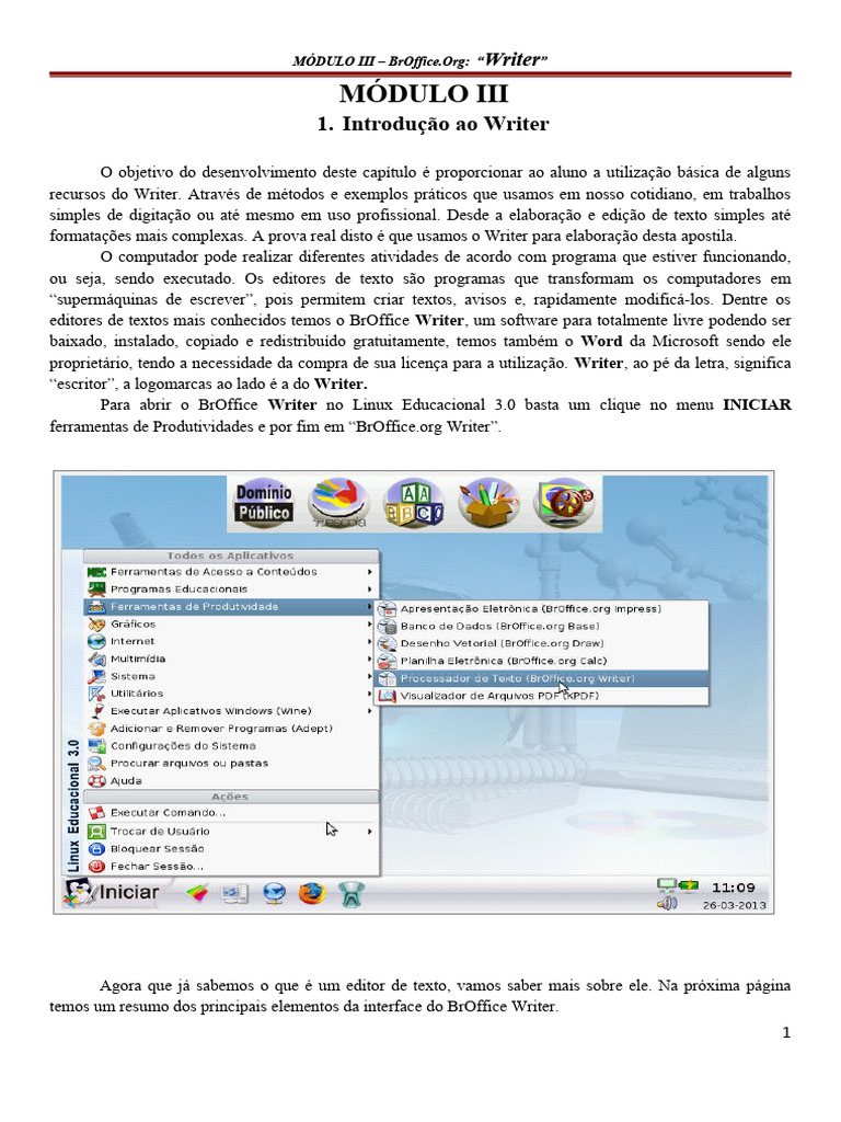 Módulo III | PDF | Teclado de computador | Botão Ctrl