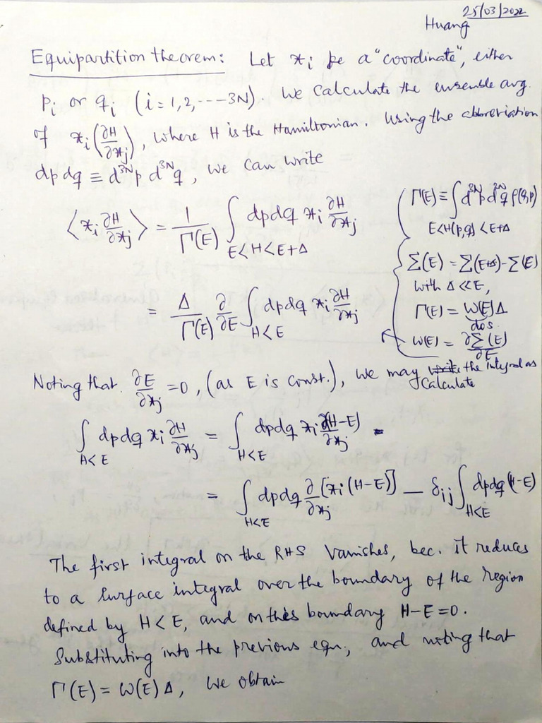BPT-601 Equipartition Theorem | PDF