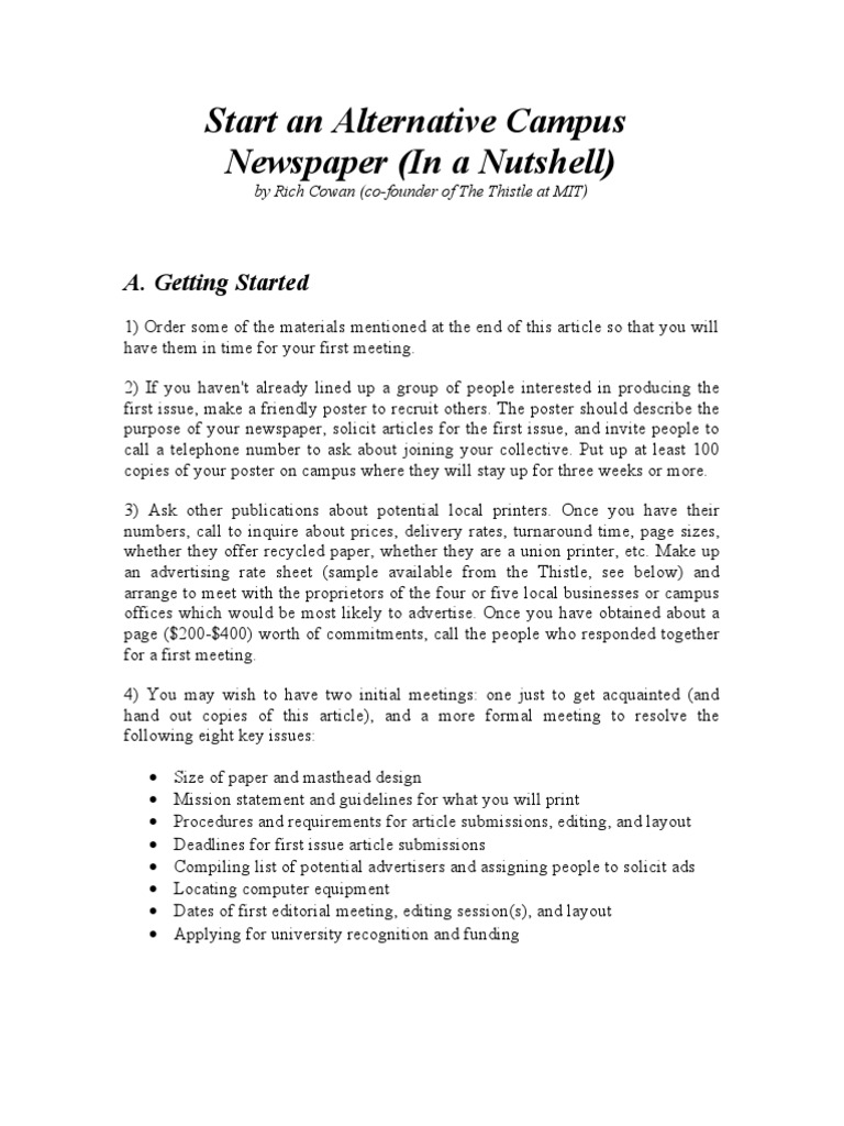 Start Alternative Newspaper | PDF | Art