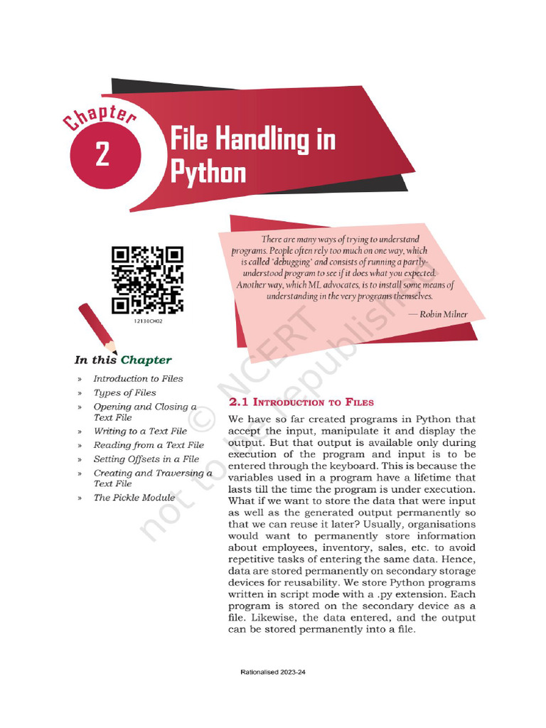 File Handling | PDF