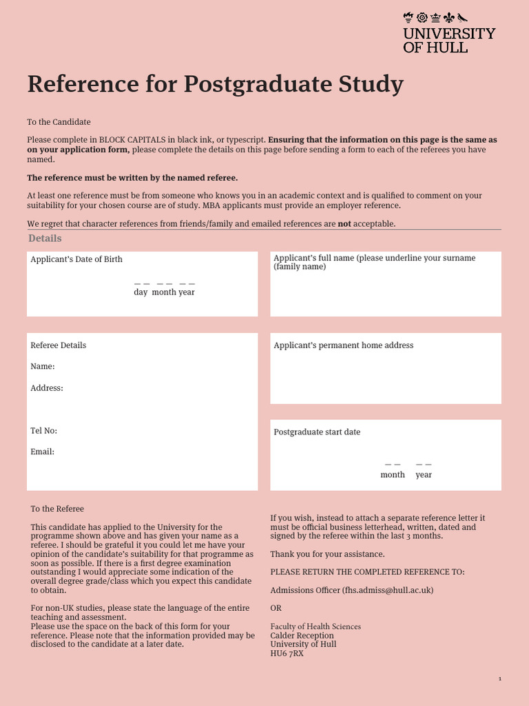 Reference Postgrad Study | PDF | Postgraduate Education | Educational Stages