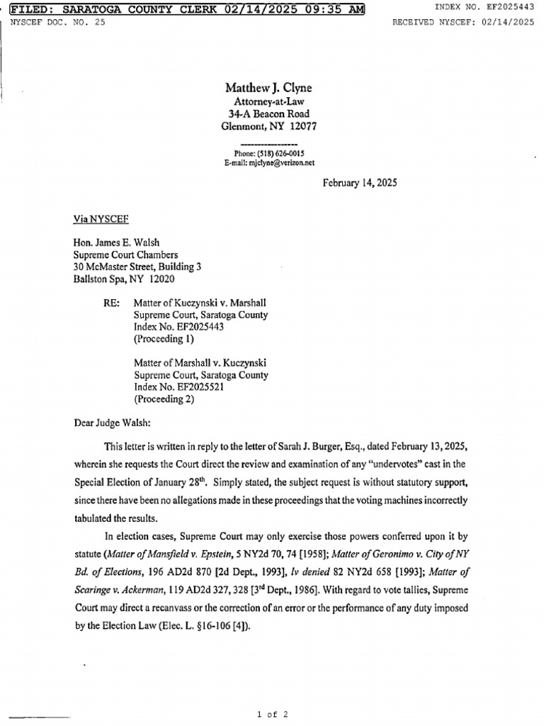 Clyne Letter | PDF