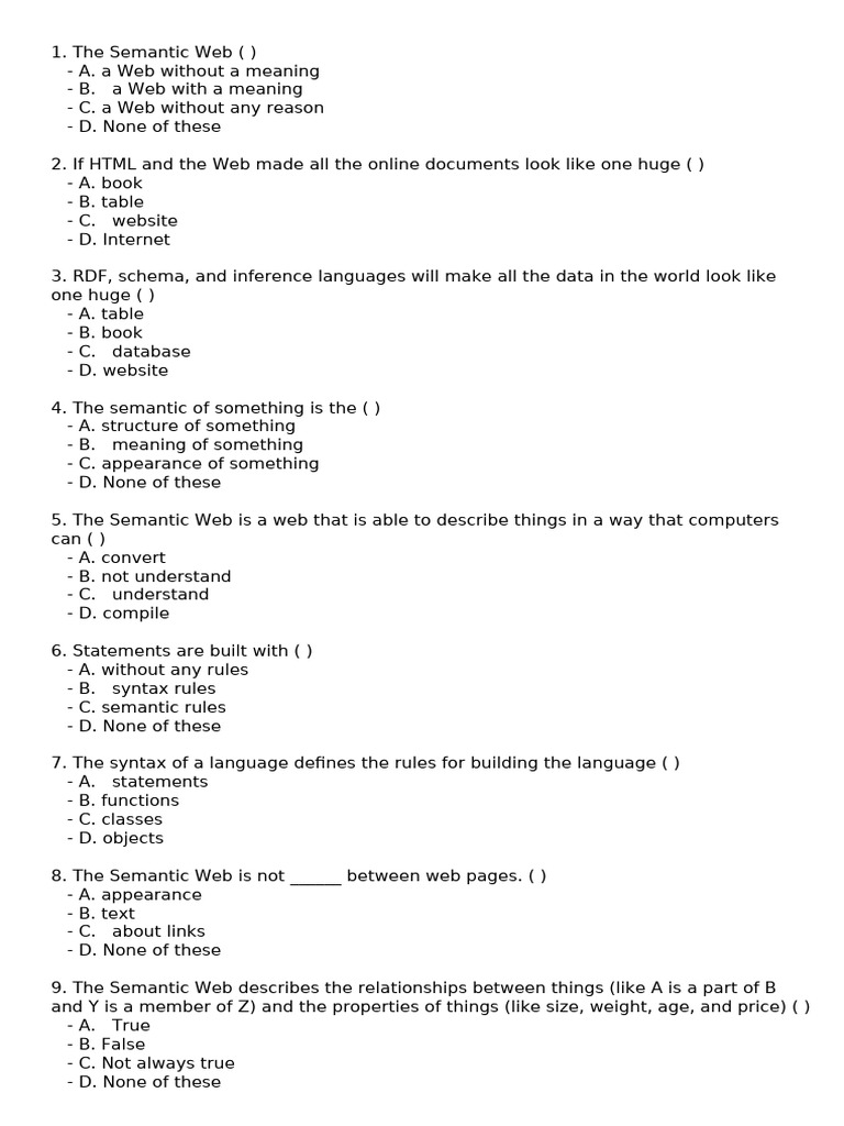SNSW OBJ ANS | PDF | Semantic Web | Resource Description Framework SNSW OBJ ANS | PDF | Semantic Web | Resource Description Framework