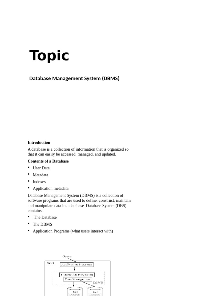 DBMS Presentation | PDF | Databases | Relational Database
