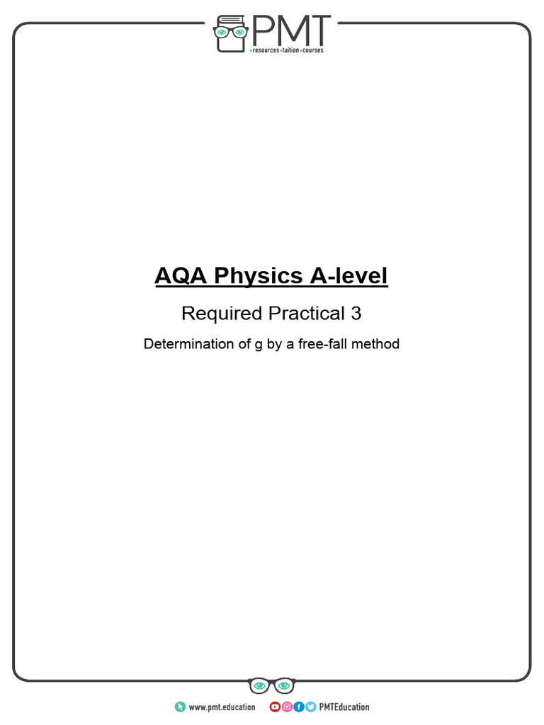 AQA Physics A-level: Free-Fall g Determination | PDF