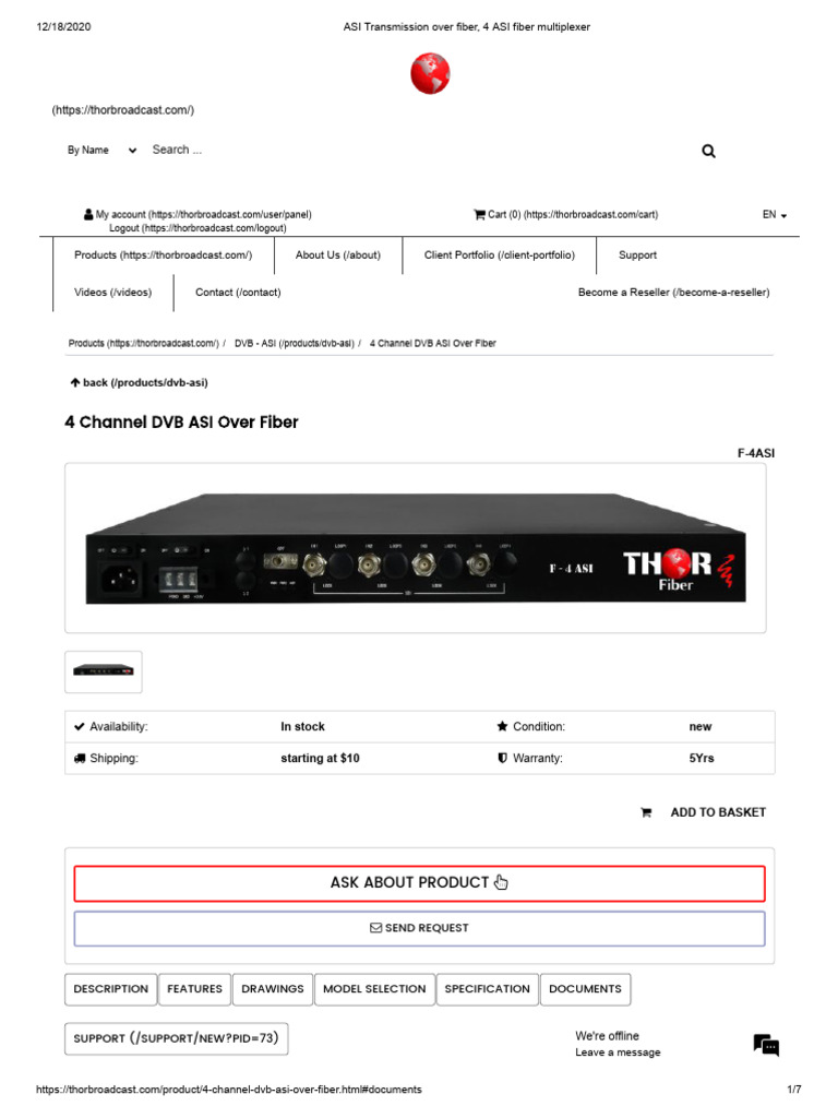 4-Channel DVB ASI Fiber Multiplexer | PDF | Fiber Optic Communication ...