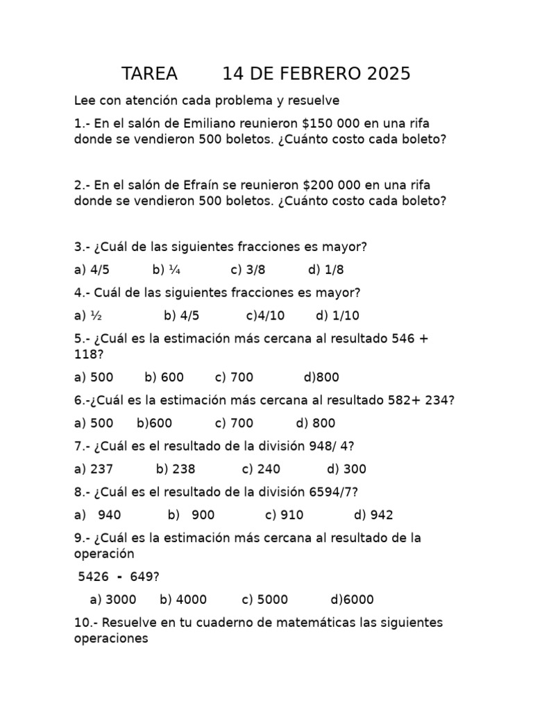 Tarea 14 de Febrero 2025 | PDF