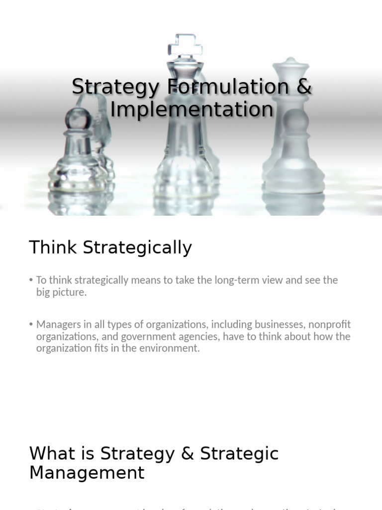 Strategy Formulation and Implementation | PDF | Strategic Management ...