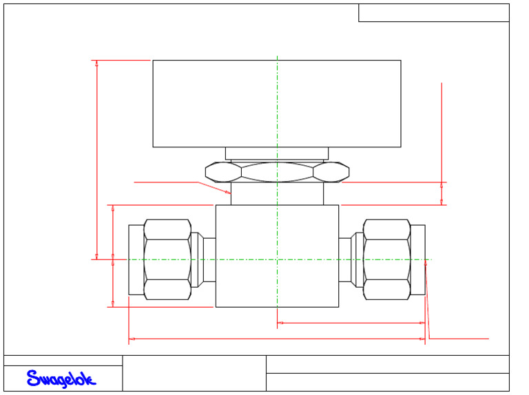 SS-43GS4-K-Swagelok Plano Dimensional Valvula 1-4 OD X 1-4 OD | PDF