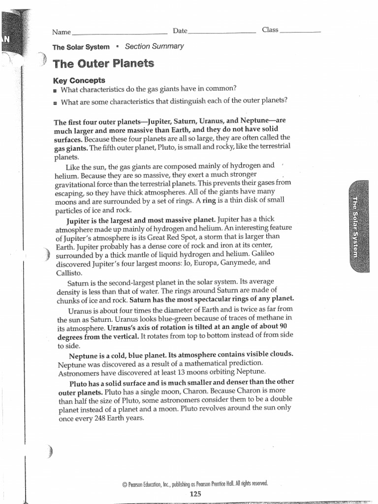 Outer Planets Packet | PDF