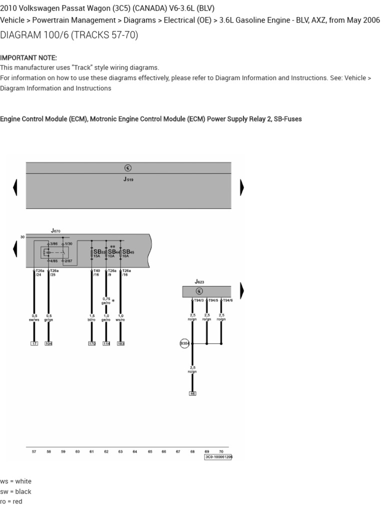 Diagram 100 - 6 (Tracks 57-70) (Powertrain Management) - ALLDATA ...