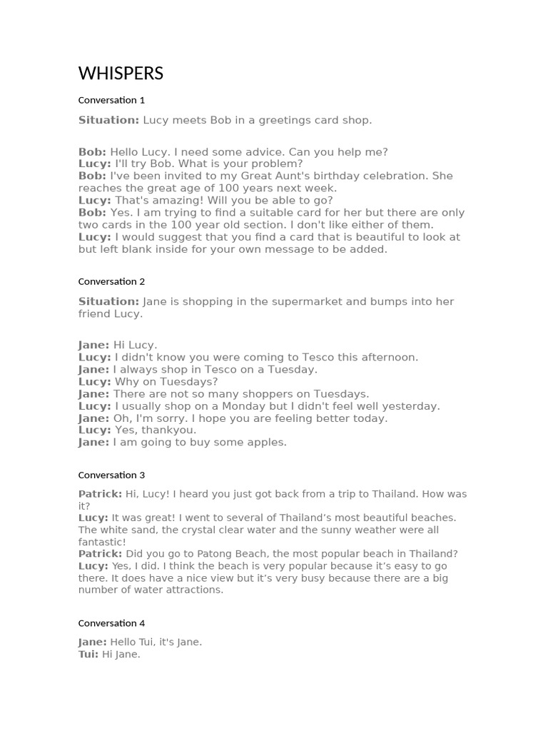 b1 b2. Whispers | PDF