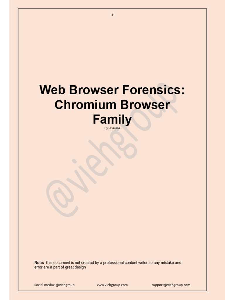 Chromium Browser Forensics Overview | PDF | Http Cookie | Computer File