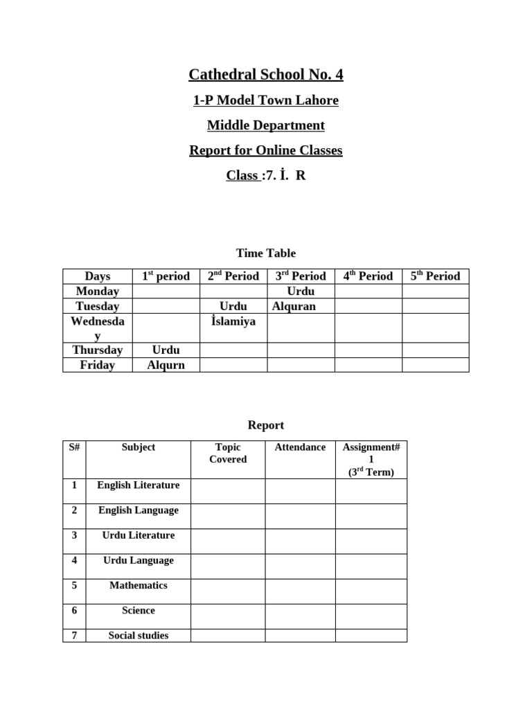 Class 7R | PDF