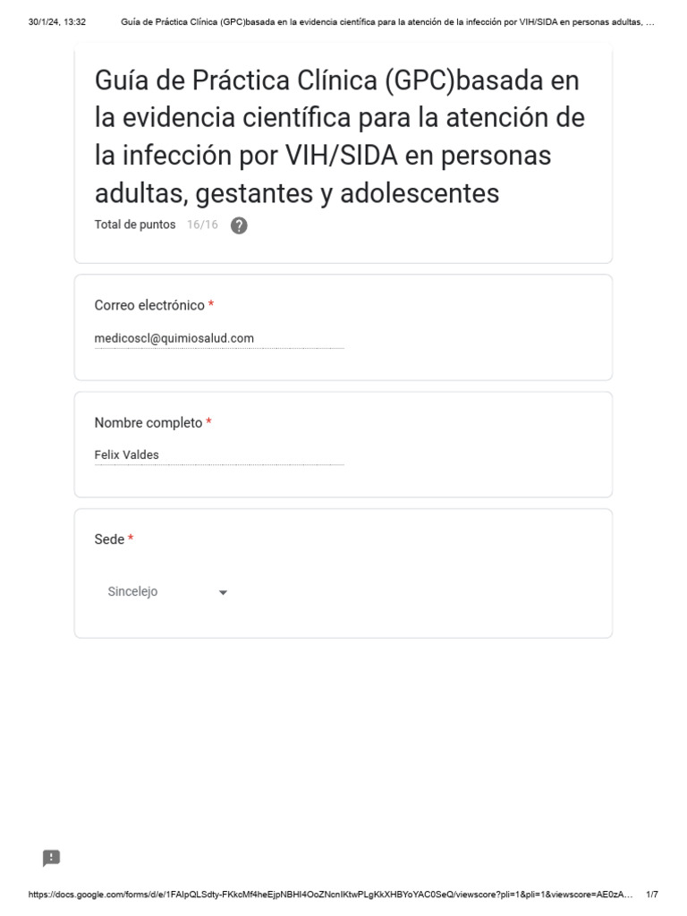 Guía de Práctica Clínica (GPC)Basada en La Evidencia Científica Para La ...