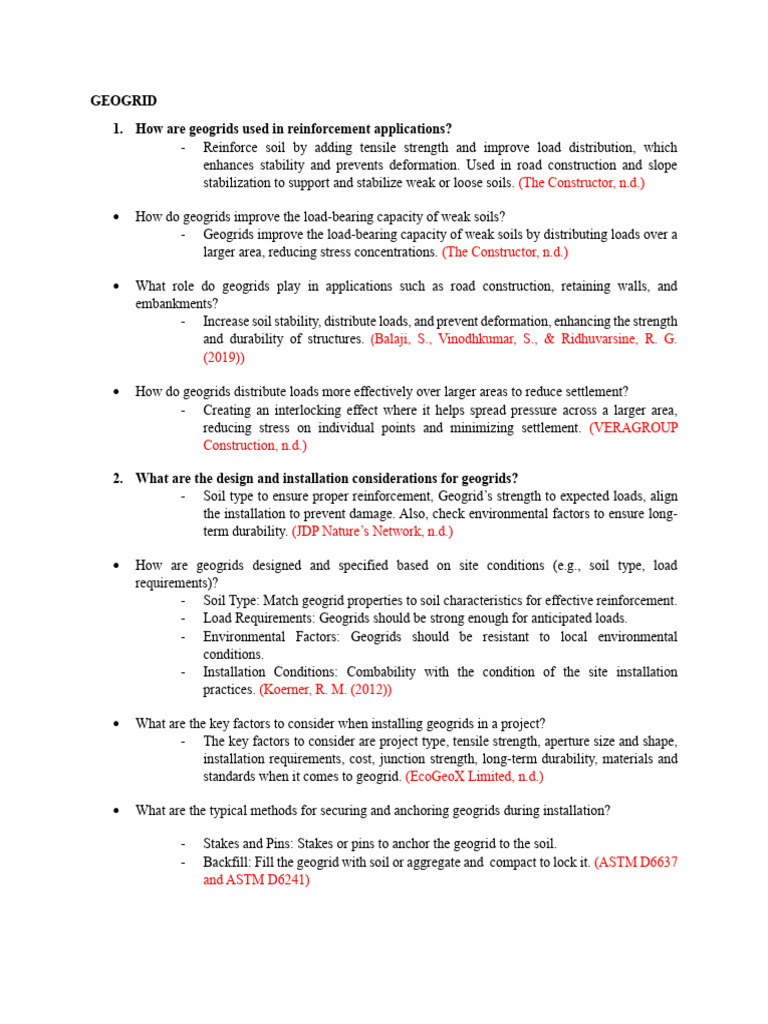 Geogrids: Soil Reinforcement Insights | PDF | Physical Sciences ...