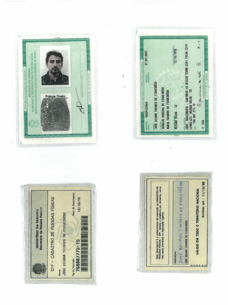 Identidade e CPF - Gelmar | PDF