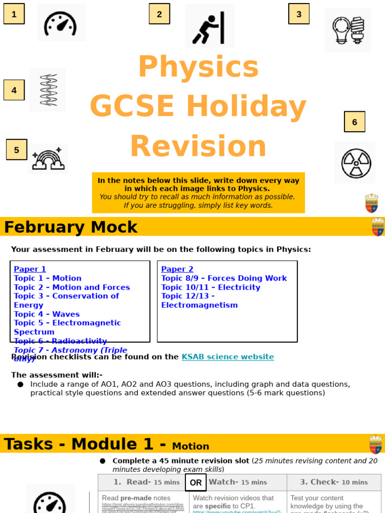 24-25 Year 11 Physics Winter Work | PDF | Physics
