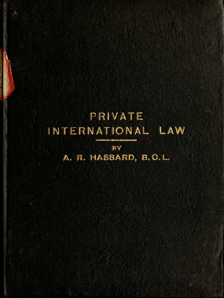 Private International Law | PDF | Domicile (Law) | Tort