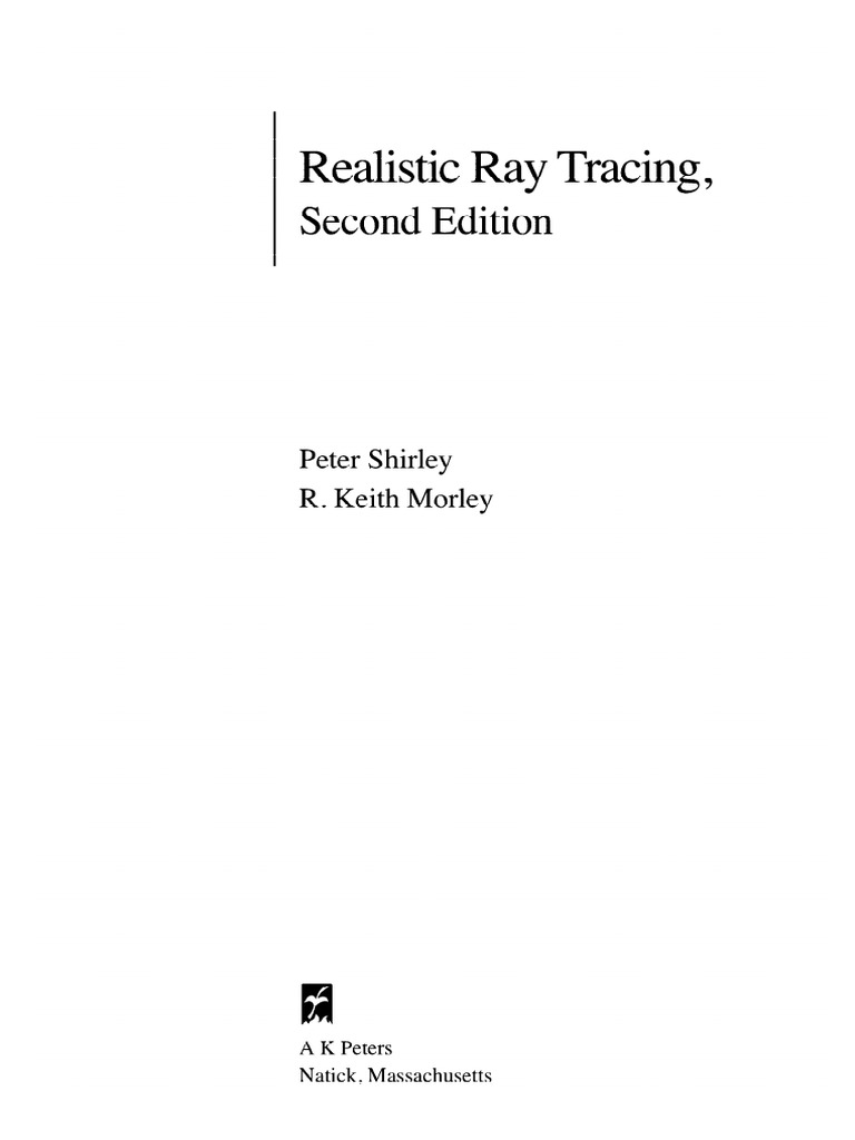 Realistic Ray Tracing Pdf