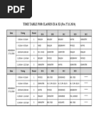 Remedial Time Table | PDF