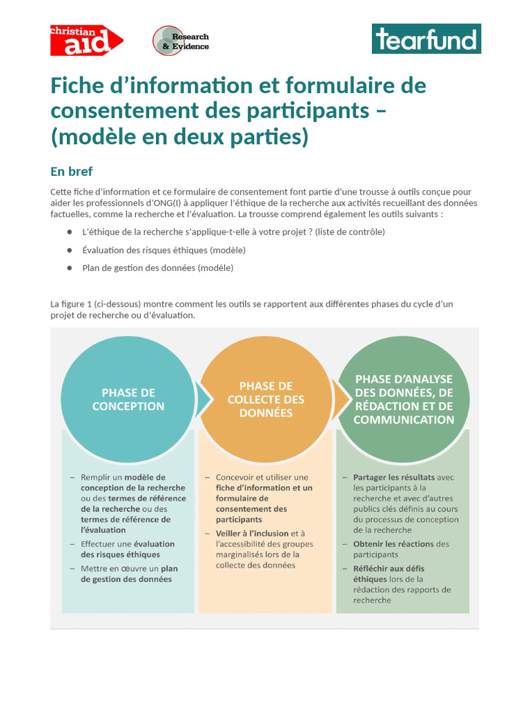 Modèle de consentement pour recherche éthique | PDF | Traductions ...