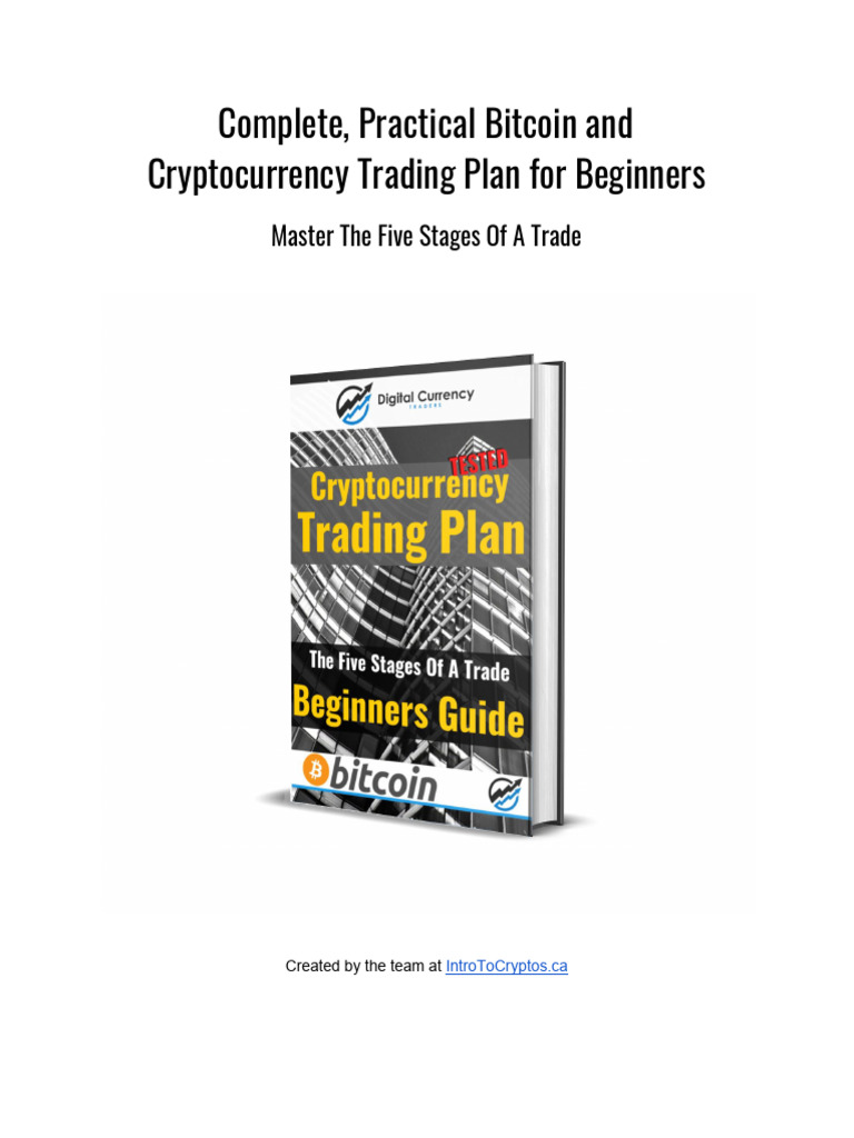 Bitcoin Trading Plan For The Beginner PDF Technical Analysis Risk