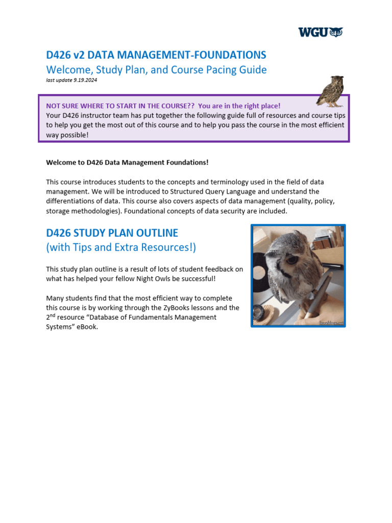 D426 Course Guide | PDF | Databases | Relational Database