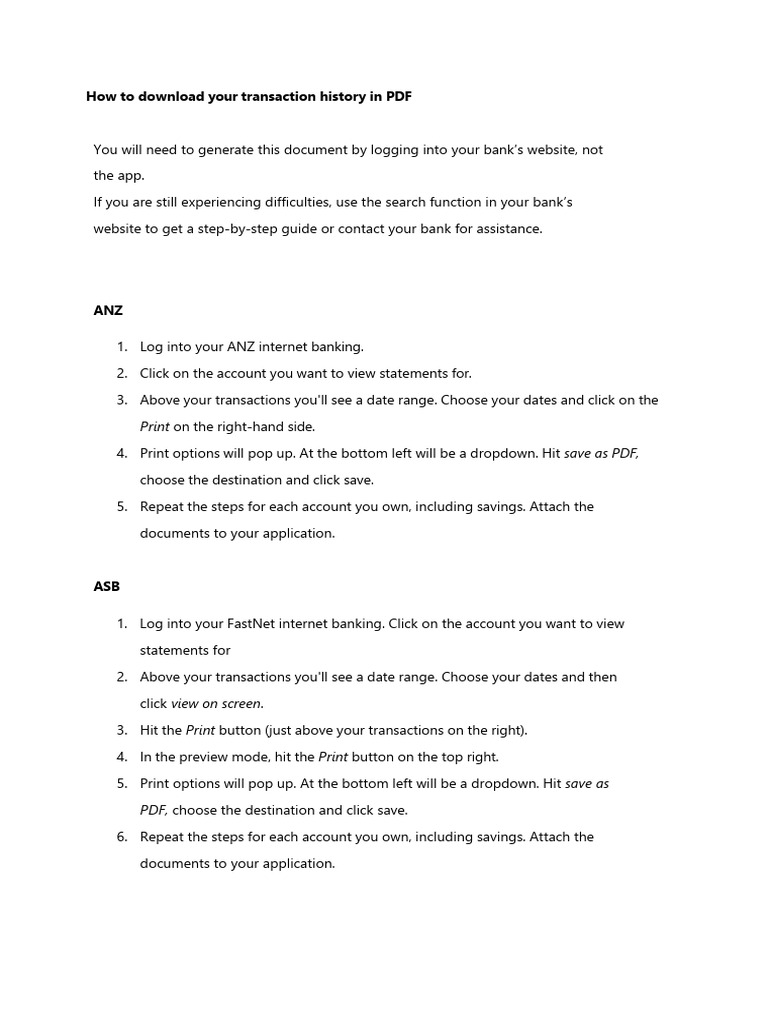 How To Download Your Transaction History | PDF | System Software ...