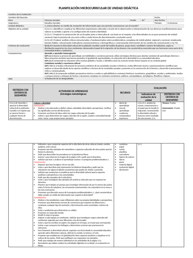 PUD_S10_U4 (2) | PDF | Migración humana | Aprendizaje