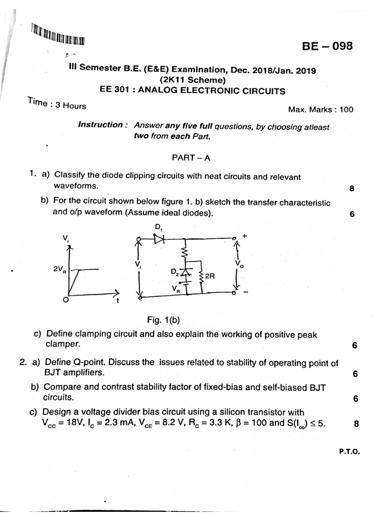 3rd Sem EEE Analog Electronic Circuits | PDF