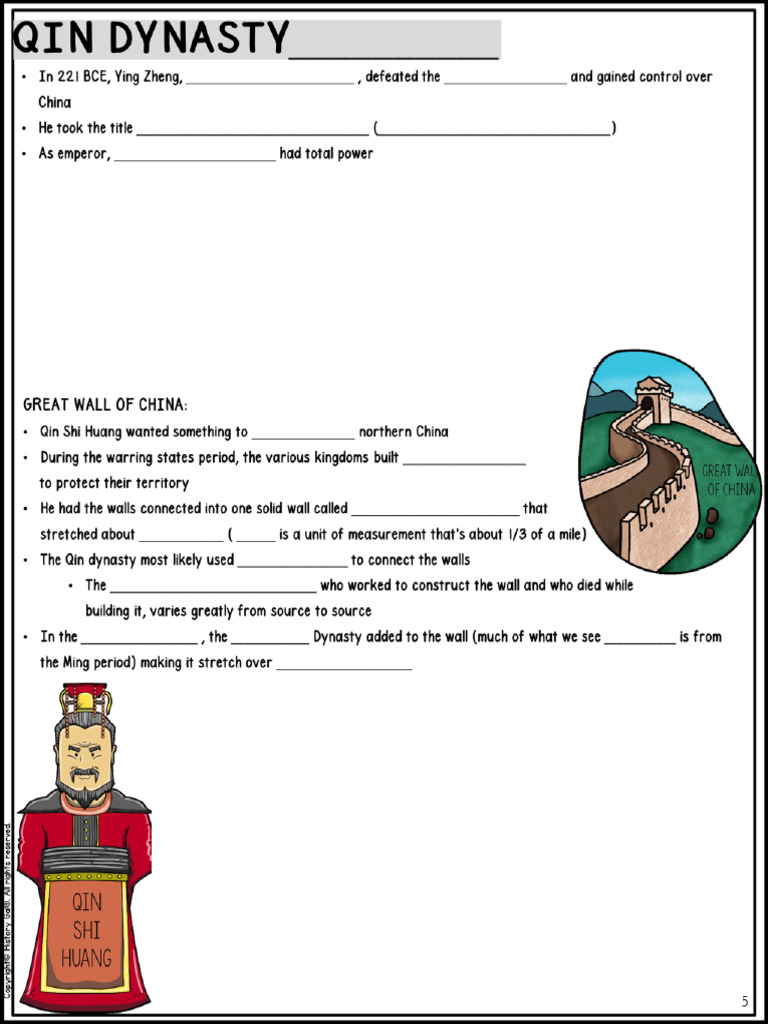 Notes Qin Dynasty | PDF