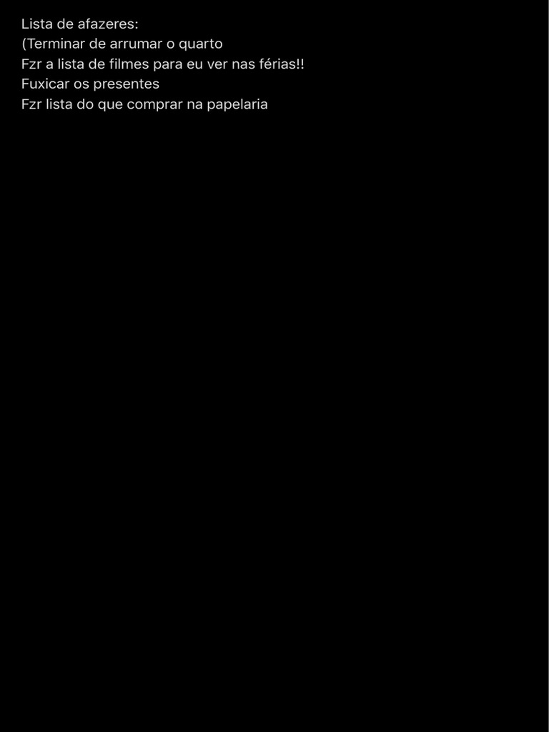 Lista de Afazeres | PDF