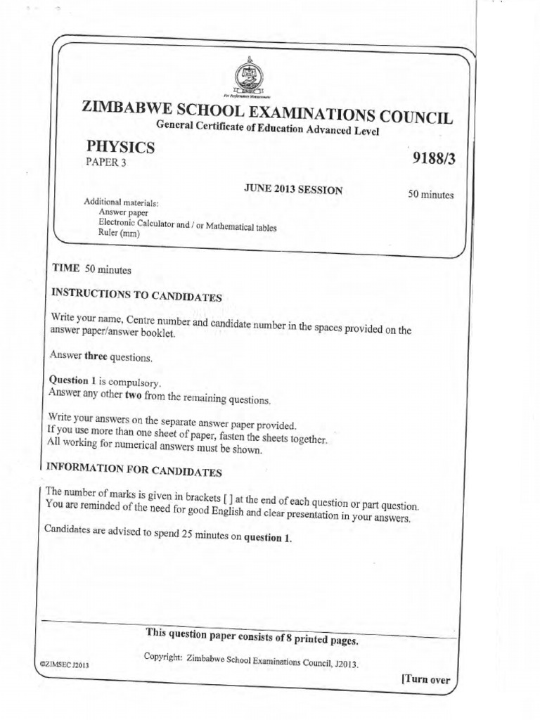 A-Levels Physics 2013 021622 | PDF