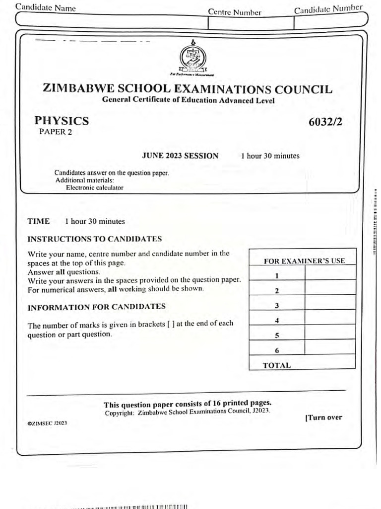 A-Levels Physics 2023 021652 | PDF