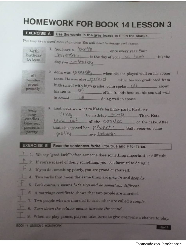 Ariadna Quino book 14 homework lesson 3 | PDF