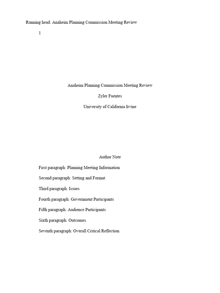 Planning Meeting Paper ZF | PDF