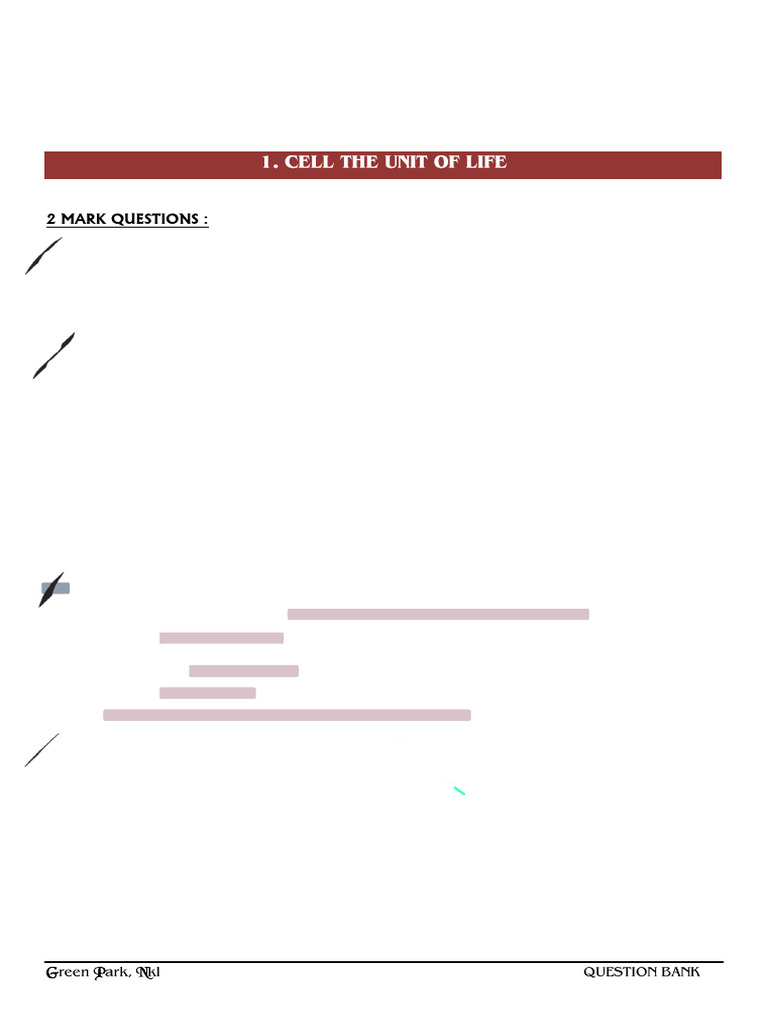 Cell The Unit of Life | PDF | Cell (Biology) | Cytoplasm