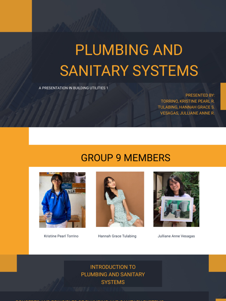 Introduction To Plumbing and Sanitary Systems Group 9 | PDF | Sanitary ...