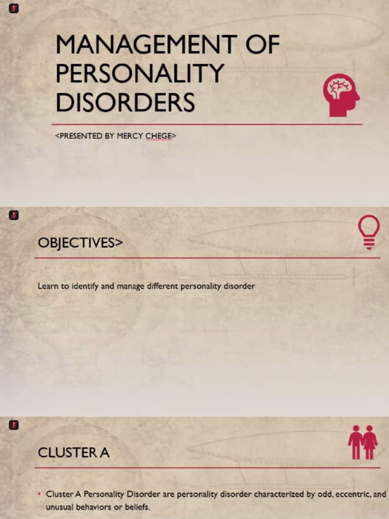 Management of Personality Disorders | PDF | Personality Disorder ...